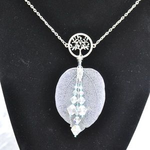 Handmade | Jewelry | Gray Leaf And Tealsilver Tree | Poshmark